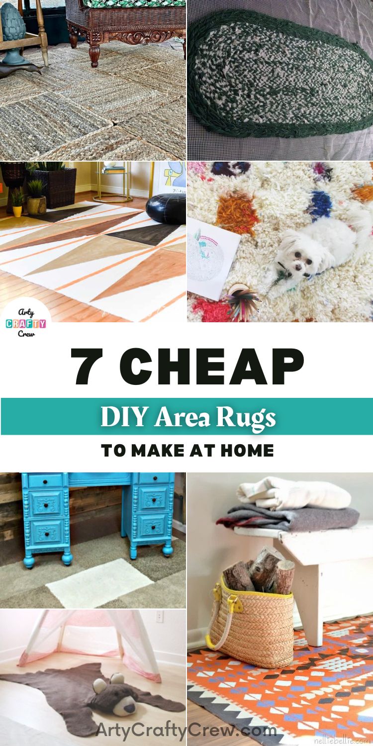 7 Cheap DIY Area Rugs To Make At Home - Arty Crafty Crew