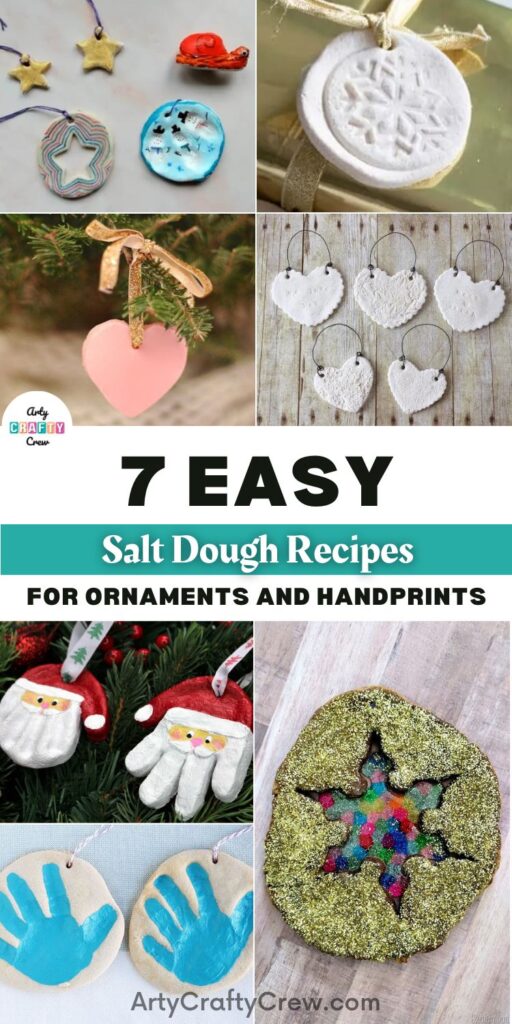 7 Easy Salt Dough Recipes For Ornaments and Handprints - Arty Crafty Crew