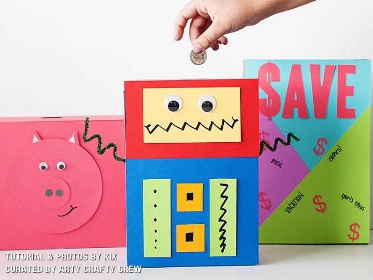 18 Fun DIY Piggy Banks For Kids and Adults - Arty Crafty Crew