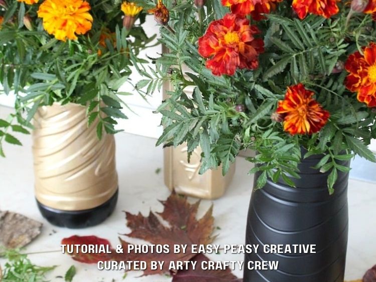 9 DIY Flower Vase Ideas Using Recycled Materials - Arty Crafty Crew