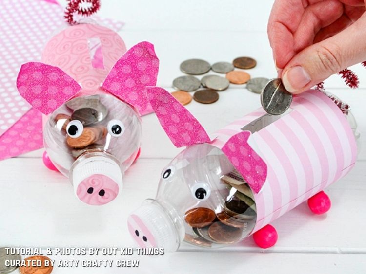 18 Fun DIY Piggy Banks For Kids and Adults - Arty Crafty Crew