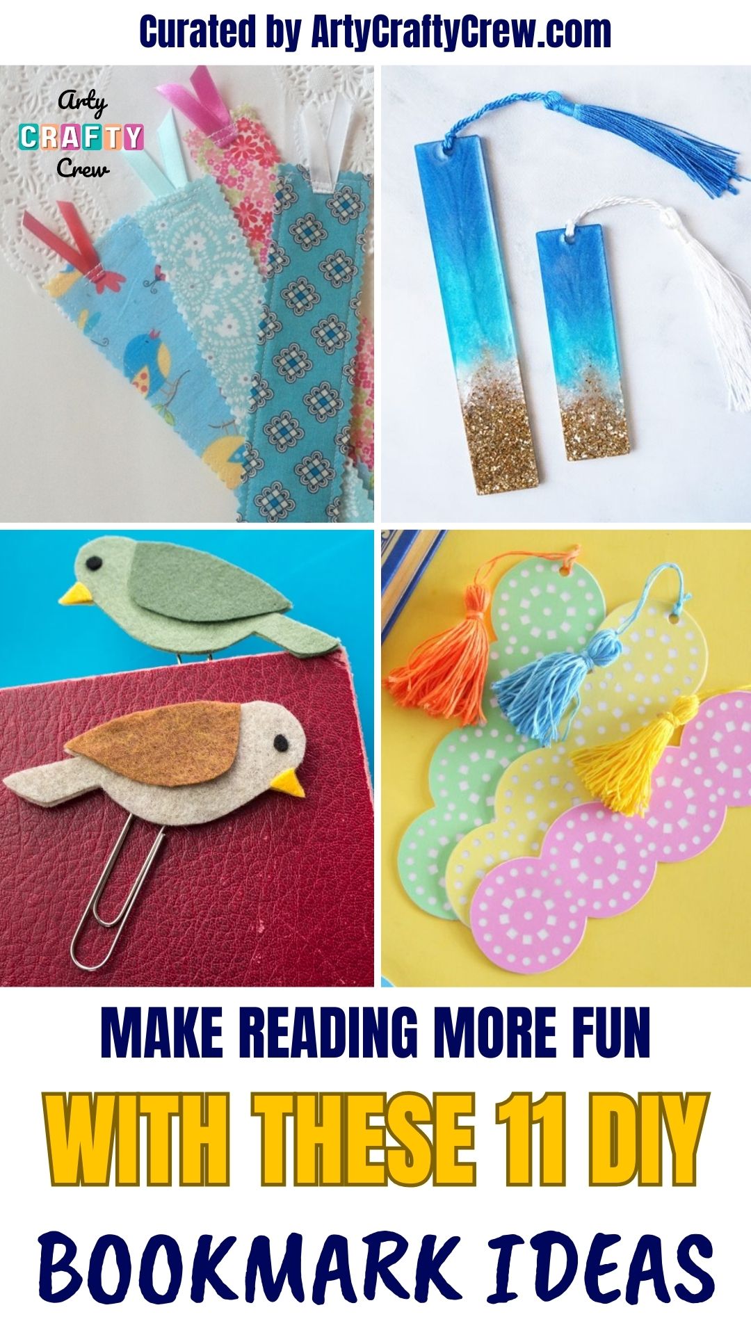 Make Reading More Fun With These 11 DIY Bookmark Ideas - Arty Crafty Crew