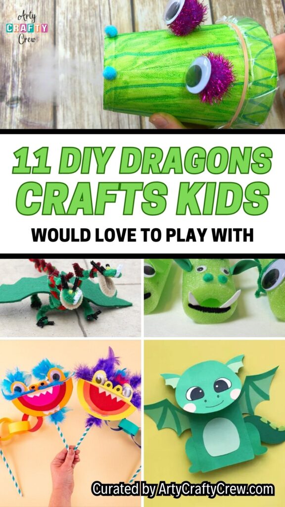 11 DIY Paper Dragons Crafts Kids Would Love To Play With - Arty Crafty Crew