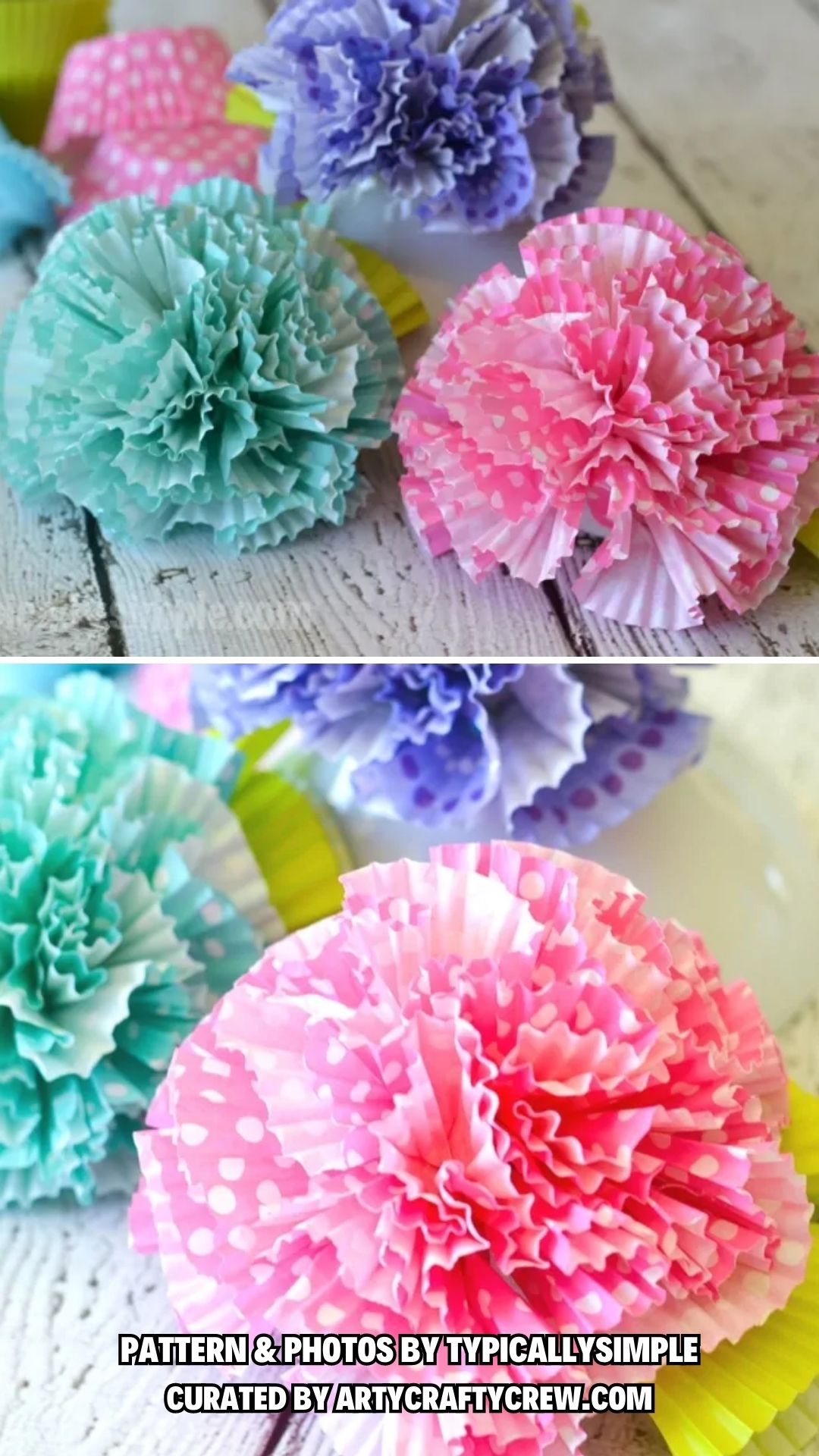 12 DIY Cupcake Liner Flowers For Pre-schoolers - Arty Crafty Crew
