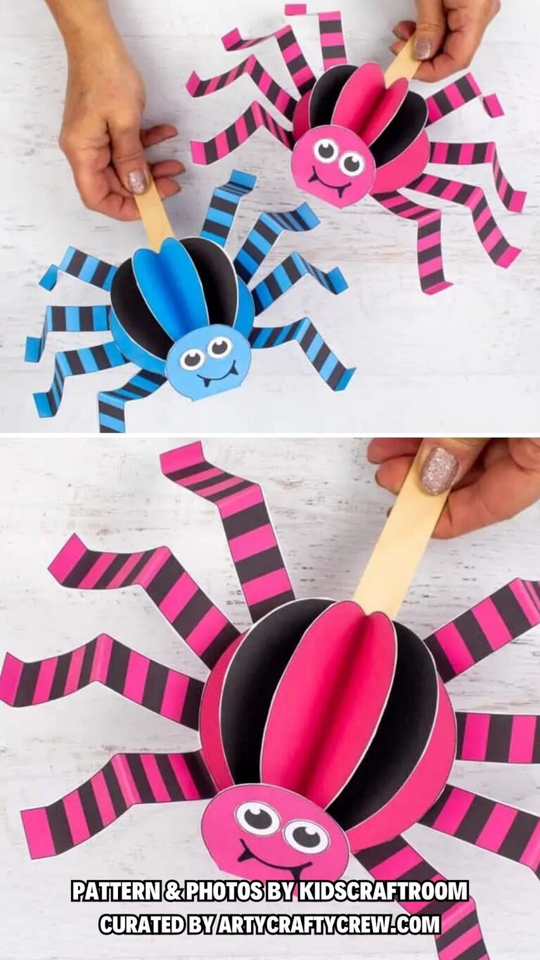 12 Cheap DIY Halloween Paper Spider Crafts - Arty Crafty Crew