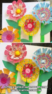 12 DIY Cupcake Liner Flowers For Pre-schoolers - Arty Crafty Crew