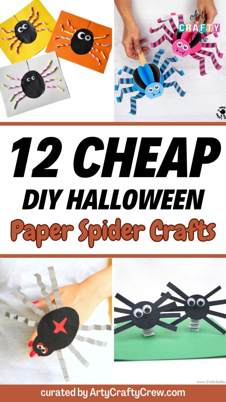 12 Cheap DIY Halloween Paper Spider Crafts - Arty Crafty Crew