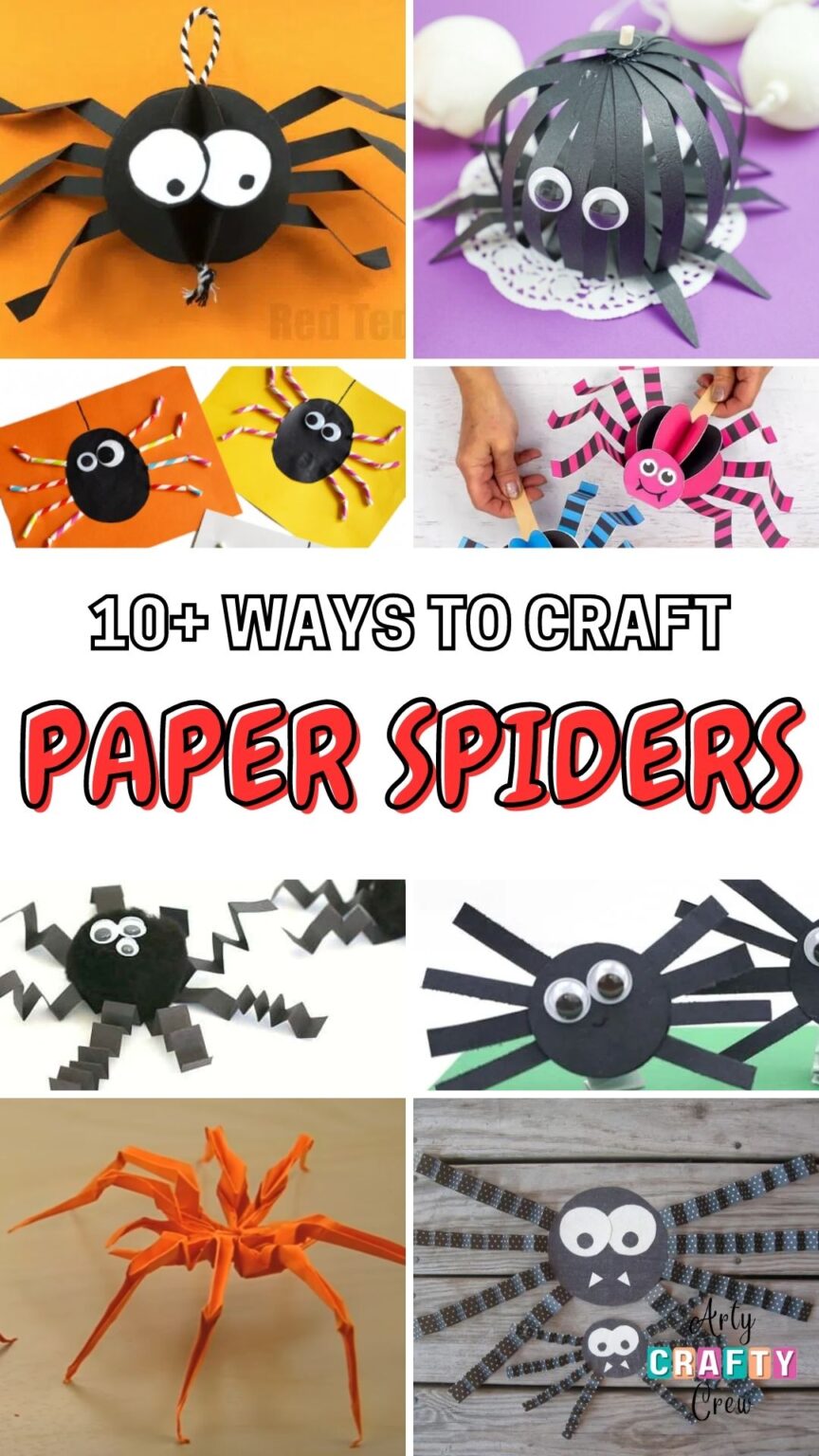 12 Cheap DIY Halloween Paper Spider Crafts - Arty Crafty Crew