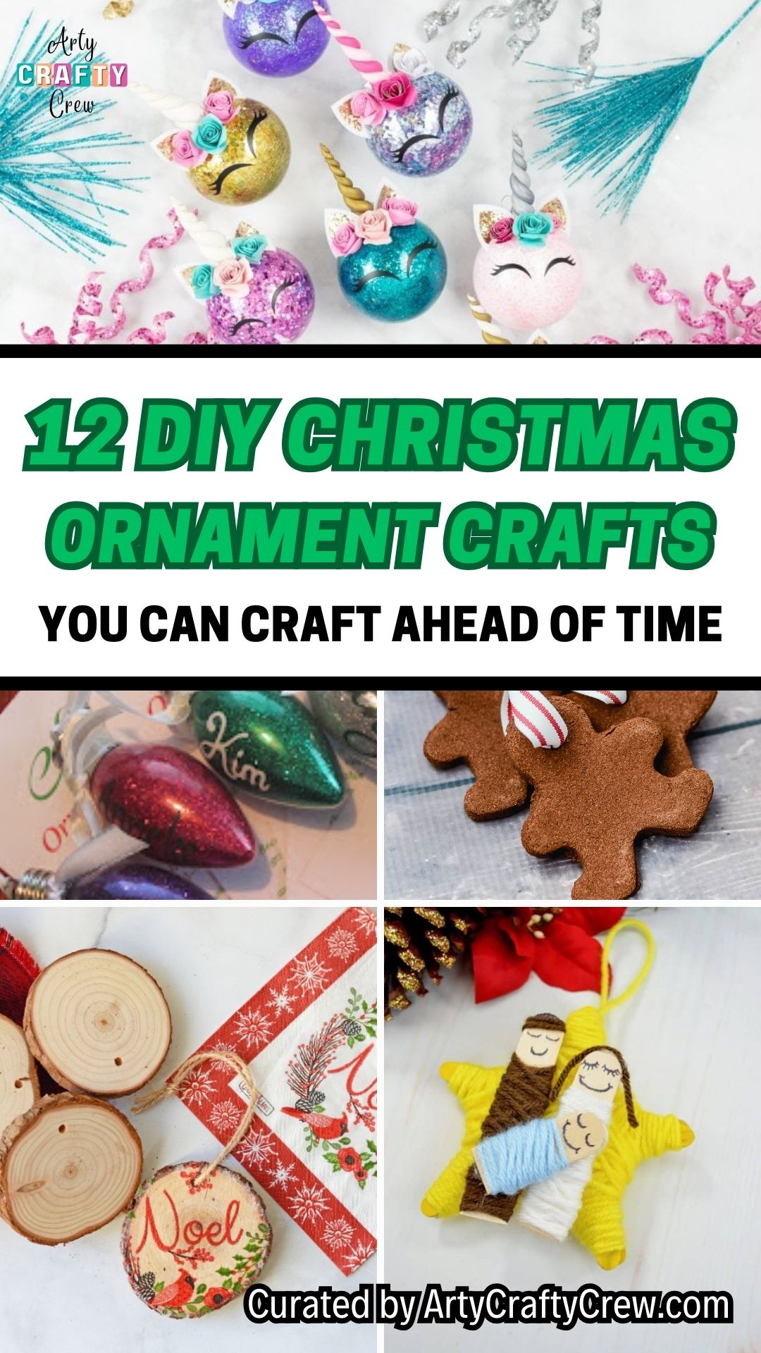 12 DIY Christmas Ornament Crafts You Can Craft Ahead Of Time - Arty ...