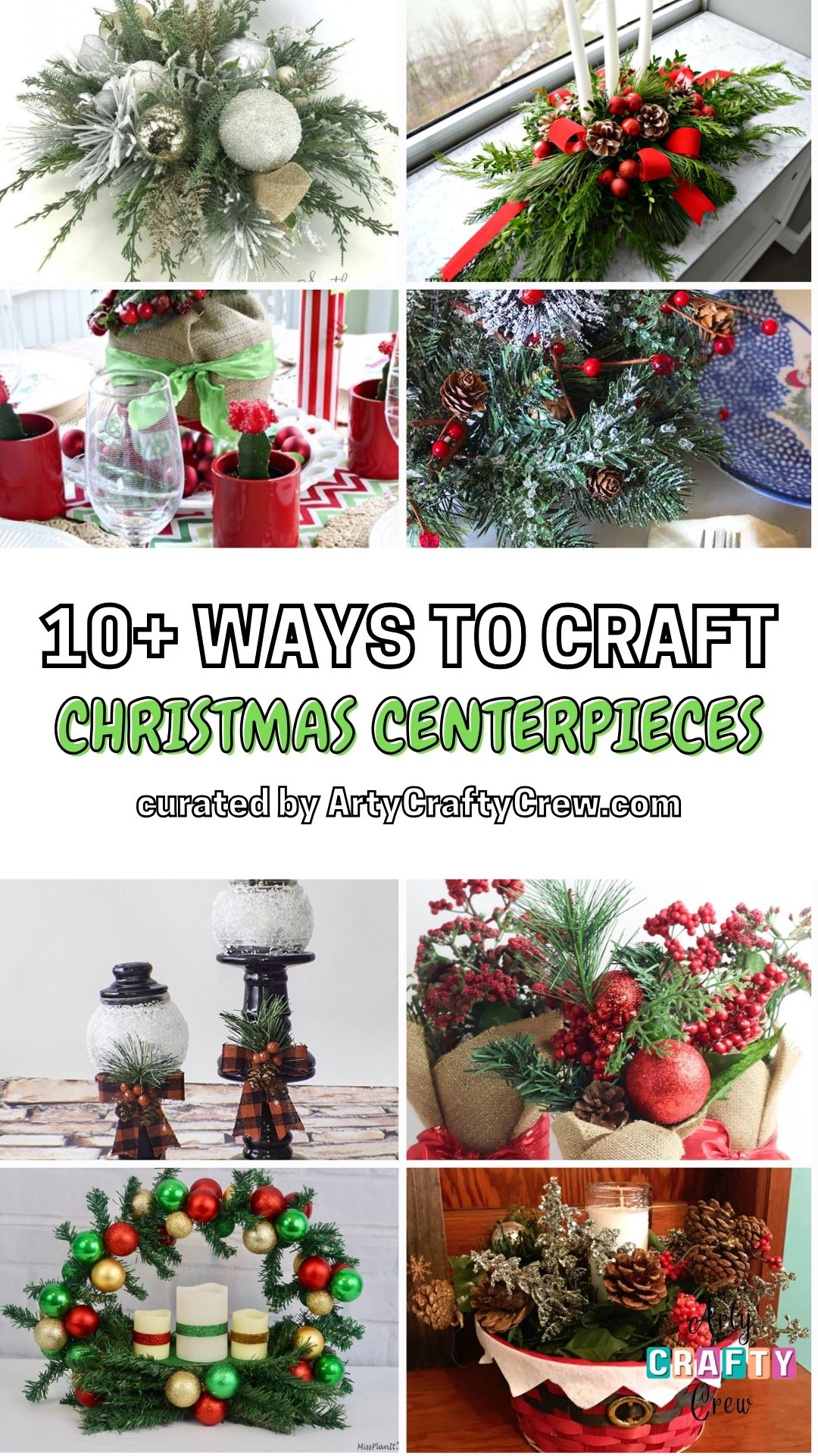 13 DIY Last Minute Christmas Table Centerpiece Decor - Arty Crafty Crew