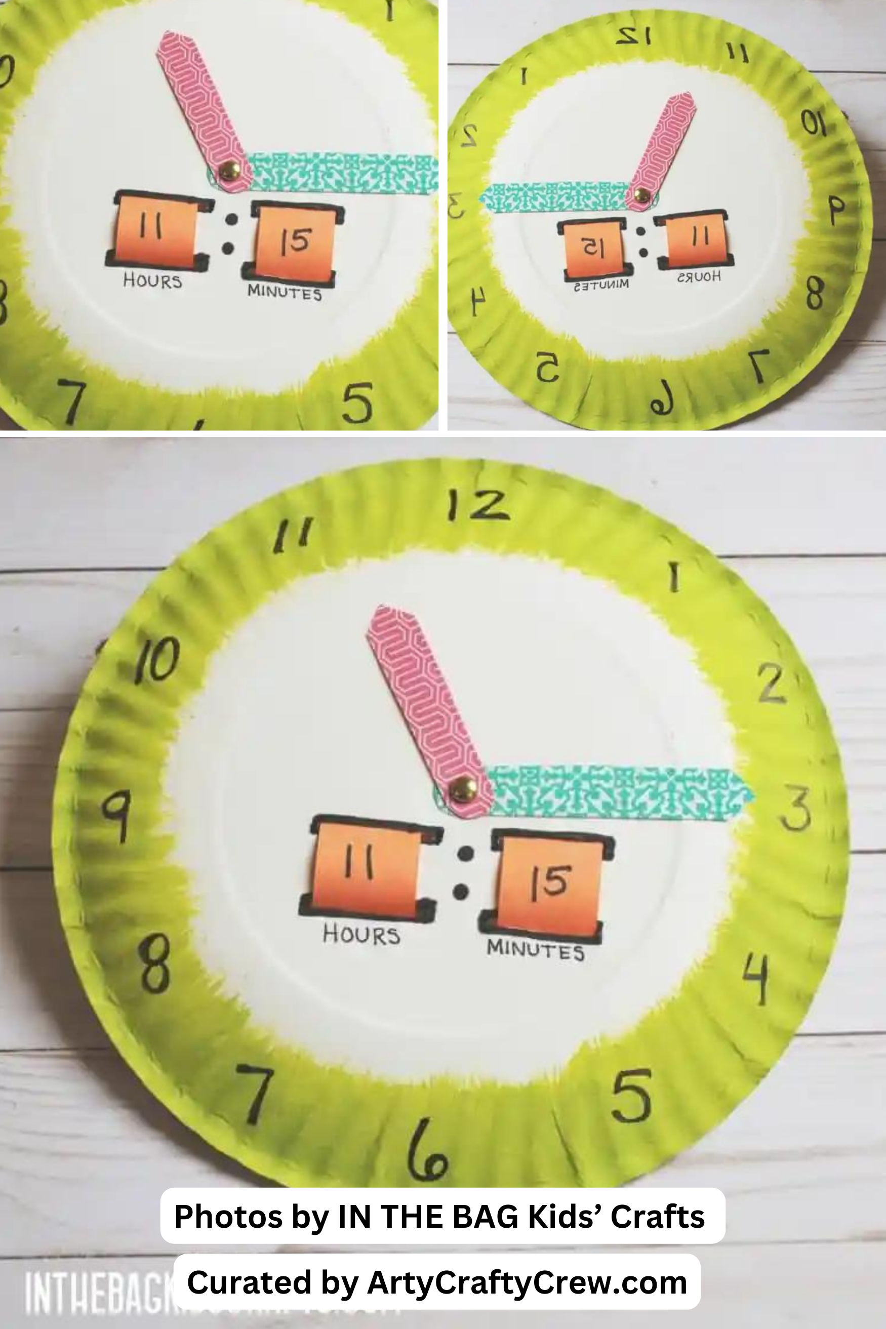 14 DIY Practice Clock Crafts For Kids To Learn The Time - Arty Crafty Crew