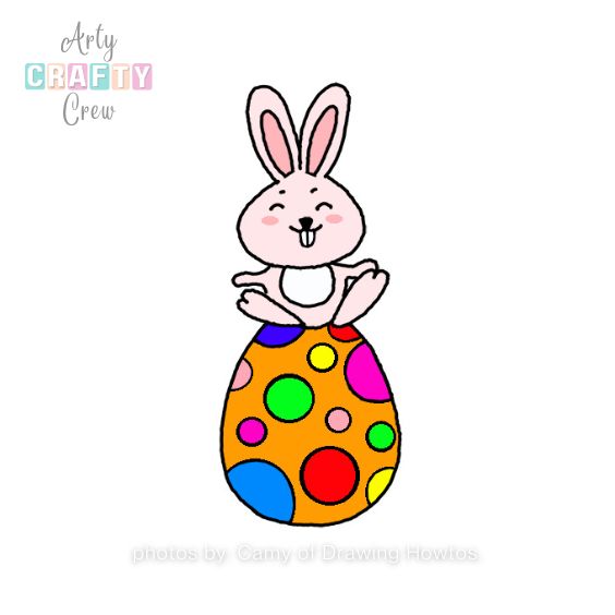 9 Simple Tutorials On How To Draw Easter Bunnies - Arty Crafty Crew