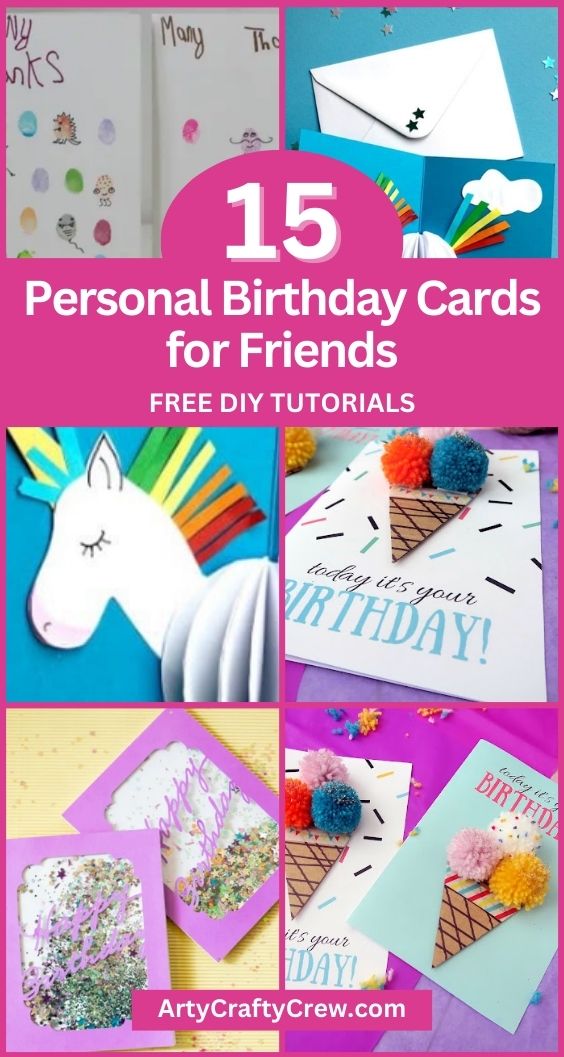 15 Cute Birthday Card Ideas For Friends - Arty Crafty Crew